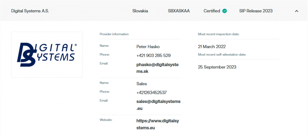 Digital Systems is SIP Release 2023 compliant! – Digital Systems